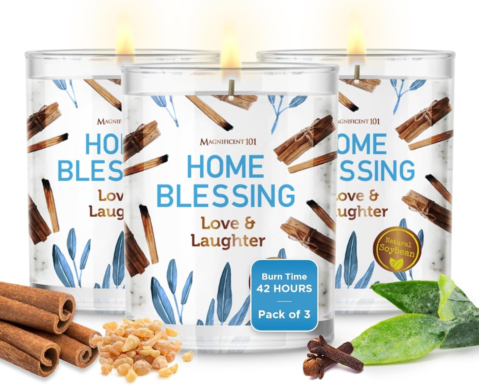 Amazon.com: Magnificent 101 Long Lasting Self-Love Aromatherapy Candle ...