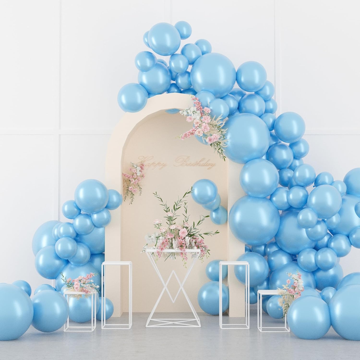Amazon.com: Dazzle Bright 100 PCS Blue Balloons Latex Balloons ...