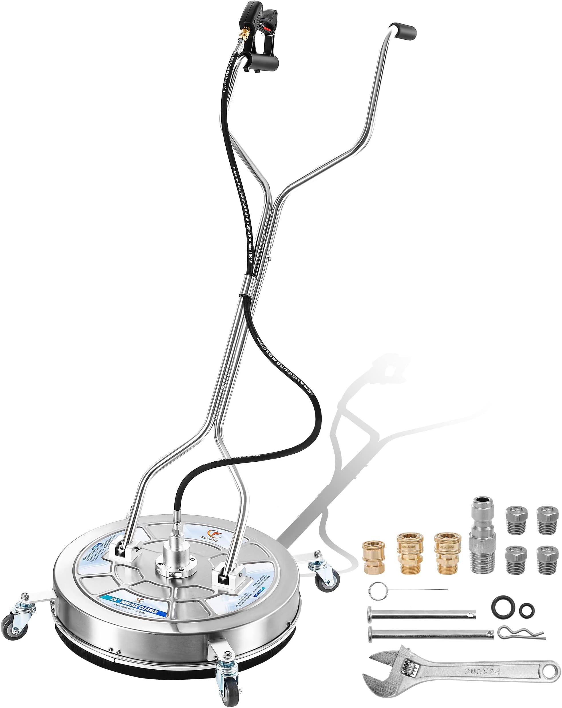 Amazon.com: BOCOM 24 Inch Pressure Washer Surface Cleaner Dual Handle ...