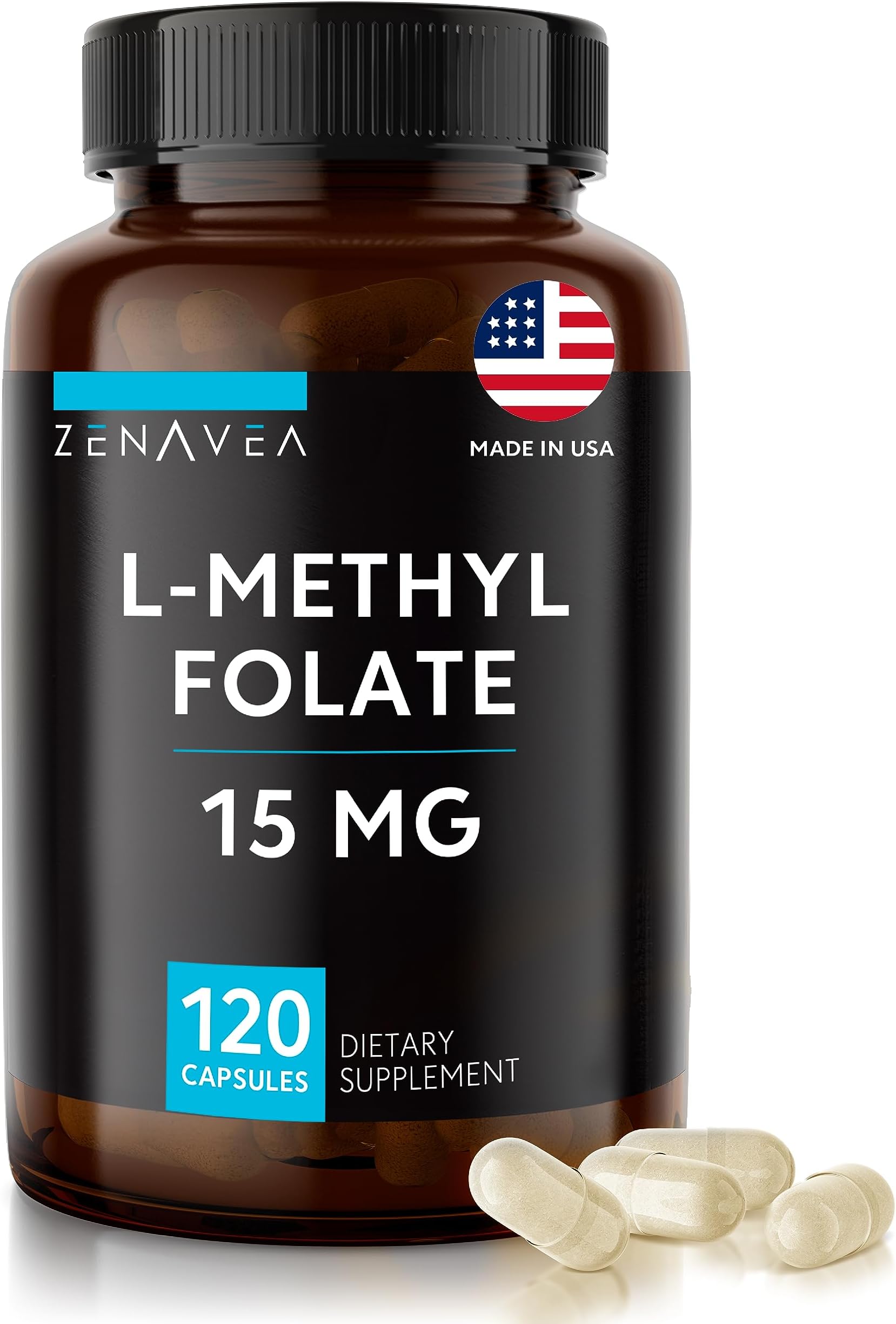 Amazon.com: L-Methylfolate 15mg - L Methyl Folate Supplement, 5-MTHF ...