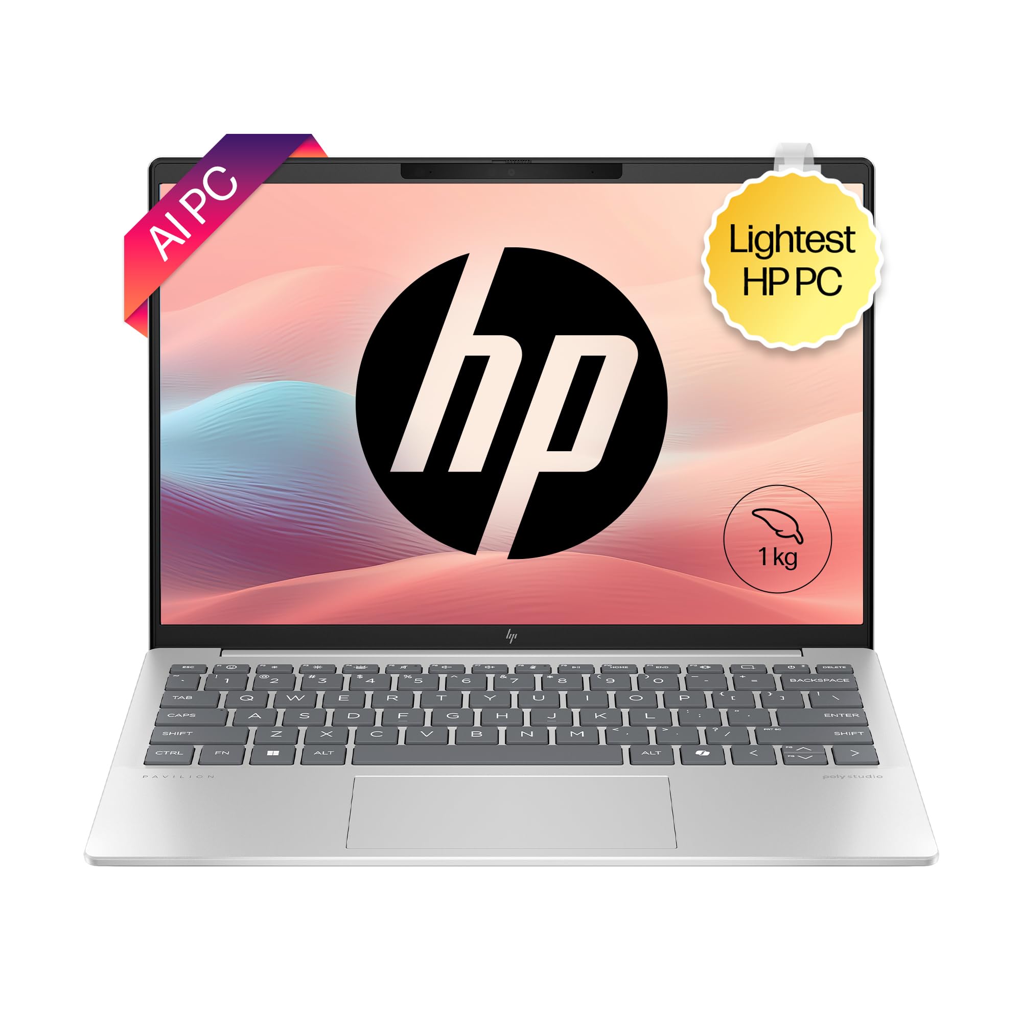 HP Pavilion Aero AI Laptop, AMD Ryzen 7 8840U, 10-12 Tops, 16GB LPDDR5x ...