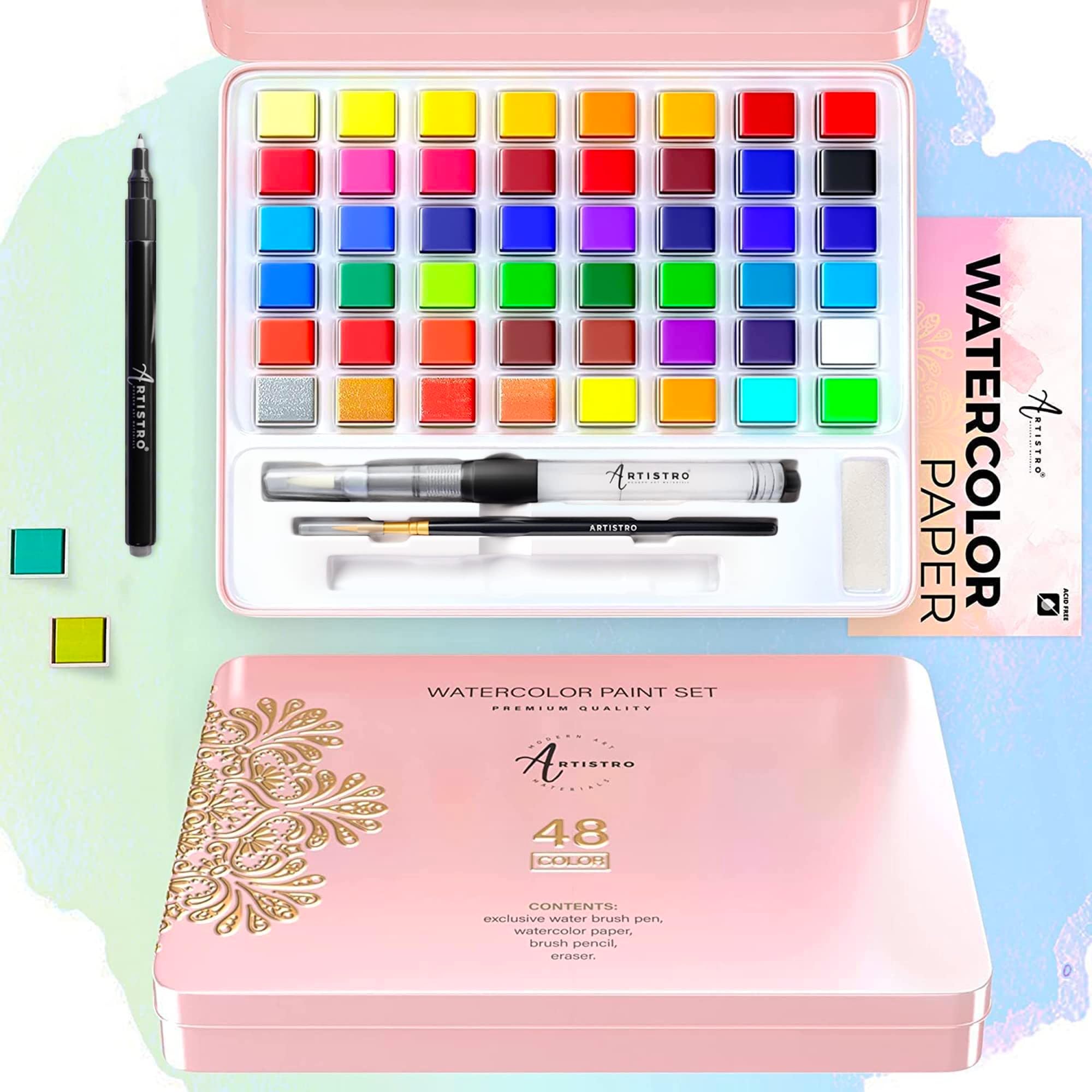 AEM Watercolor Paint Set - Washable Water Color Painting for Kids ...