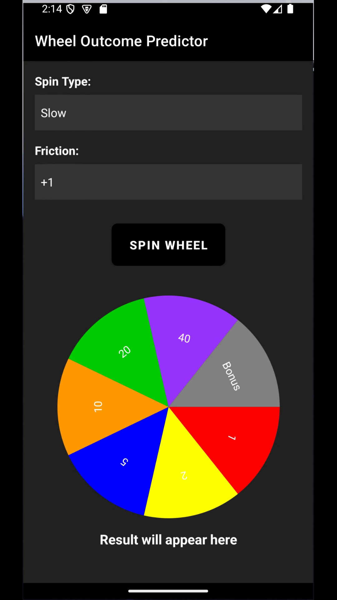 Wheel Outcome Predictor - App on Amazon Appstore