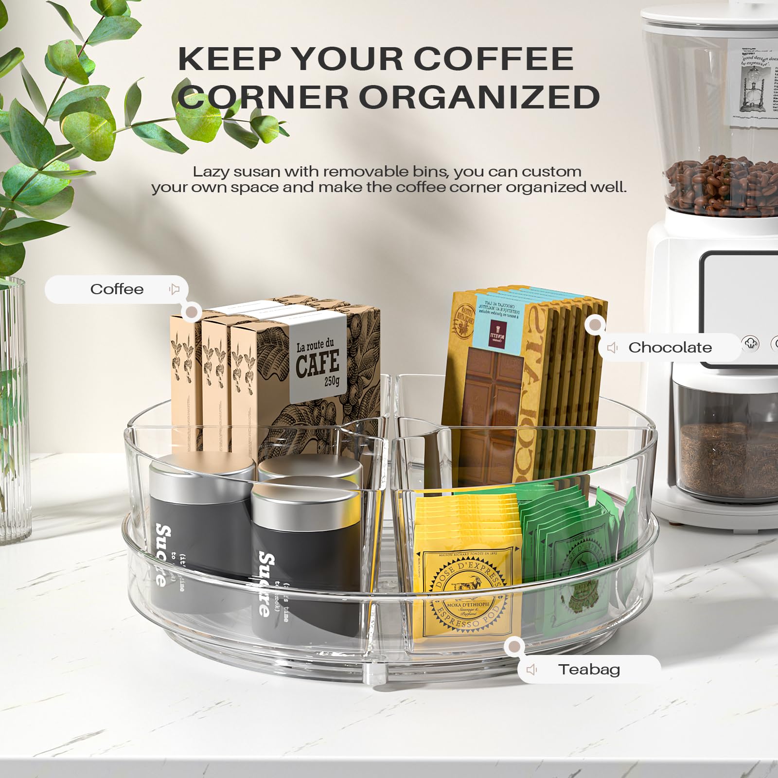 Snapklik.com : Slow Slog Lazy Susan Organizer, 9 Inch Rotating Storage ...