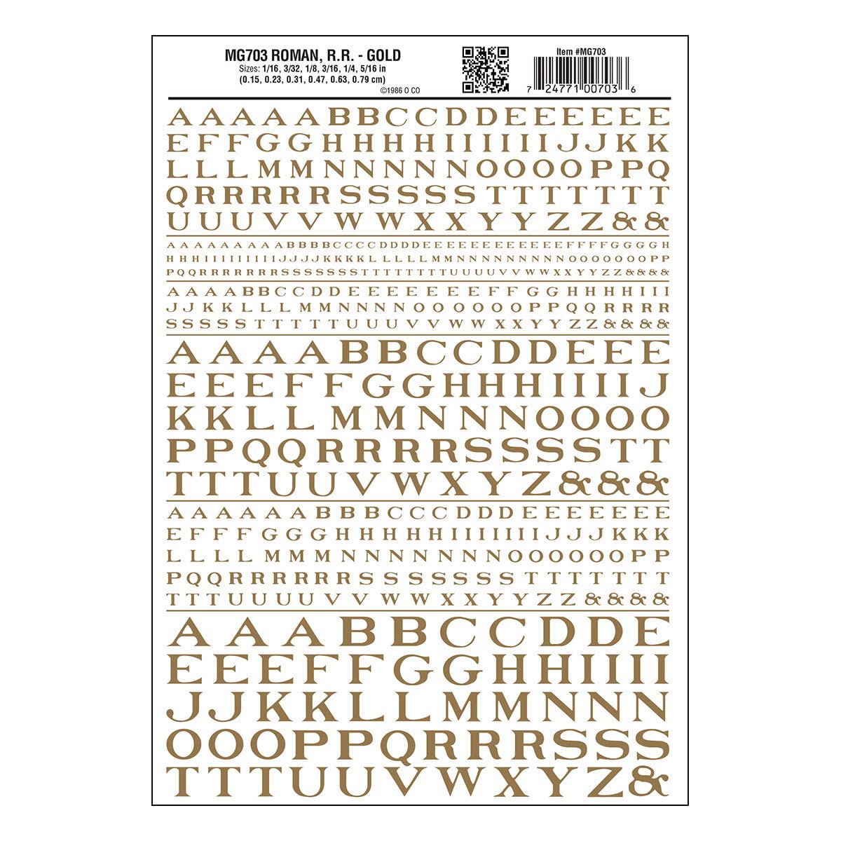 Roman Alphabet Chart
