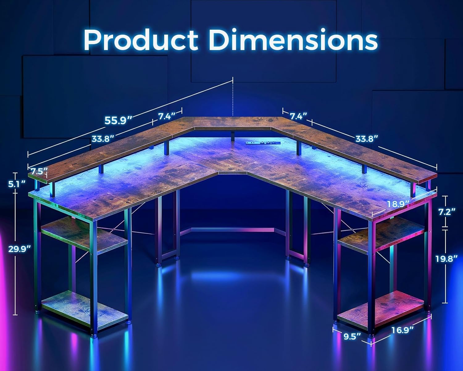 Coleshome L Shaped Gaming Desk Instruction Manual