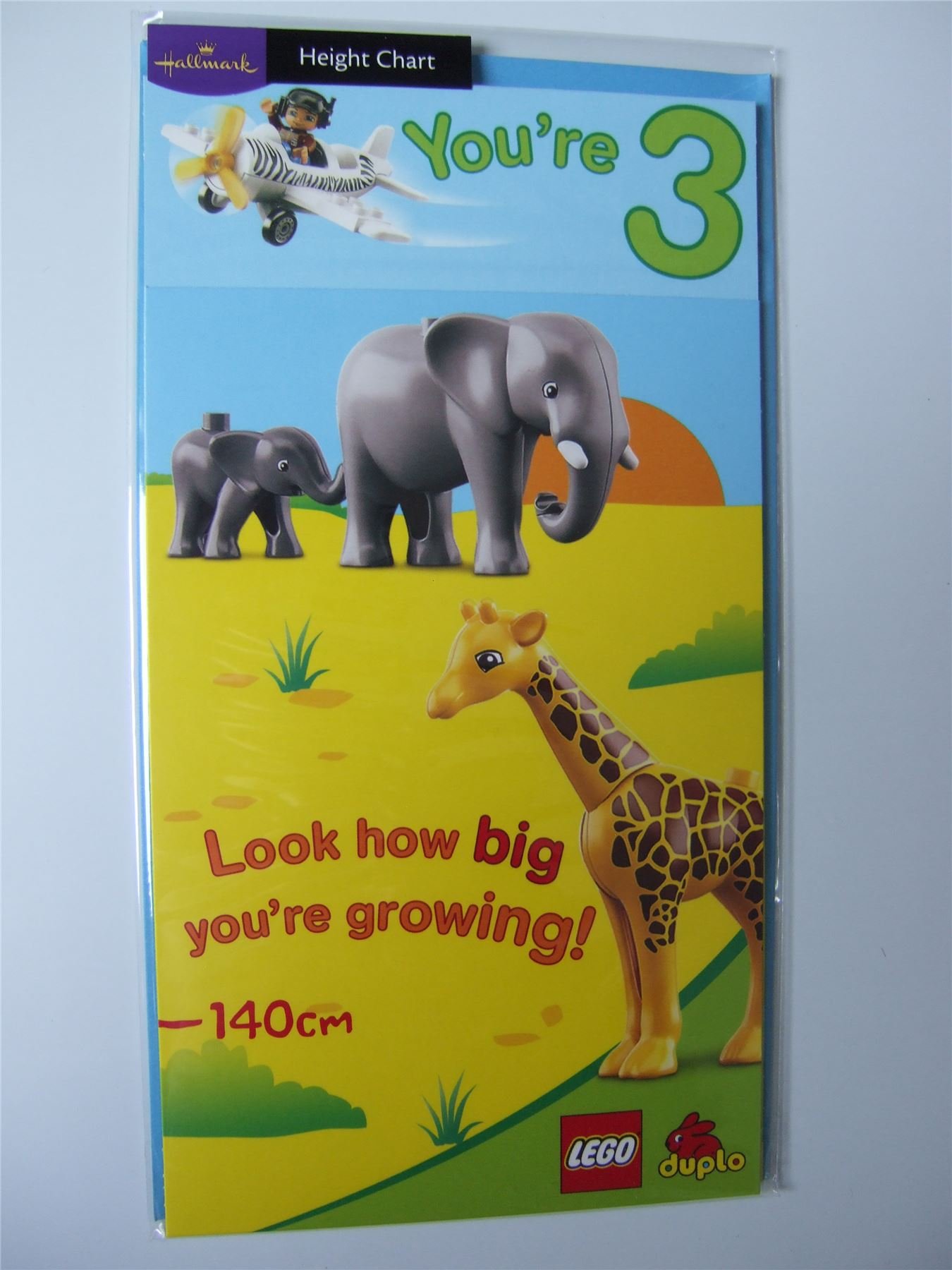 Buy Lego duplo Birthday Card for Age 3 with a Height Chart by Hallmark ...