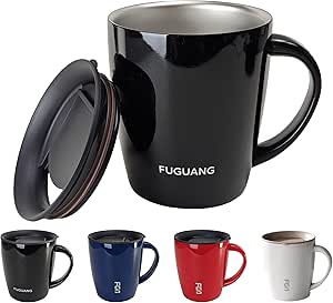 Amazon | 西田(Nishida)蓋つき ステンレスマグカップ 380ml 保冷 保温 真空 フタ 付き 直飲み口 カップ コップ タンブラー オフィス おしゃれ お洒落 かわいい ...