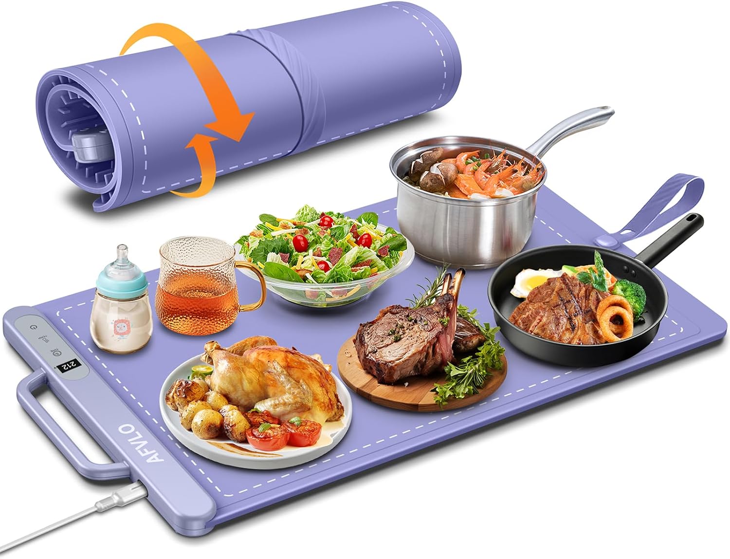 Amazon.com: Electric Food Warming Mat with Adjustable Temperature ...
