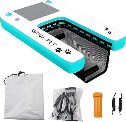 Amazon.com : Wow PET Extra Large Inflatable Pool Ramp for Dogs - Water ...