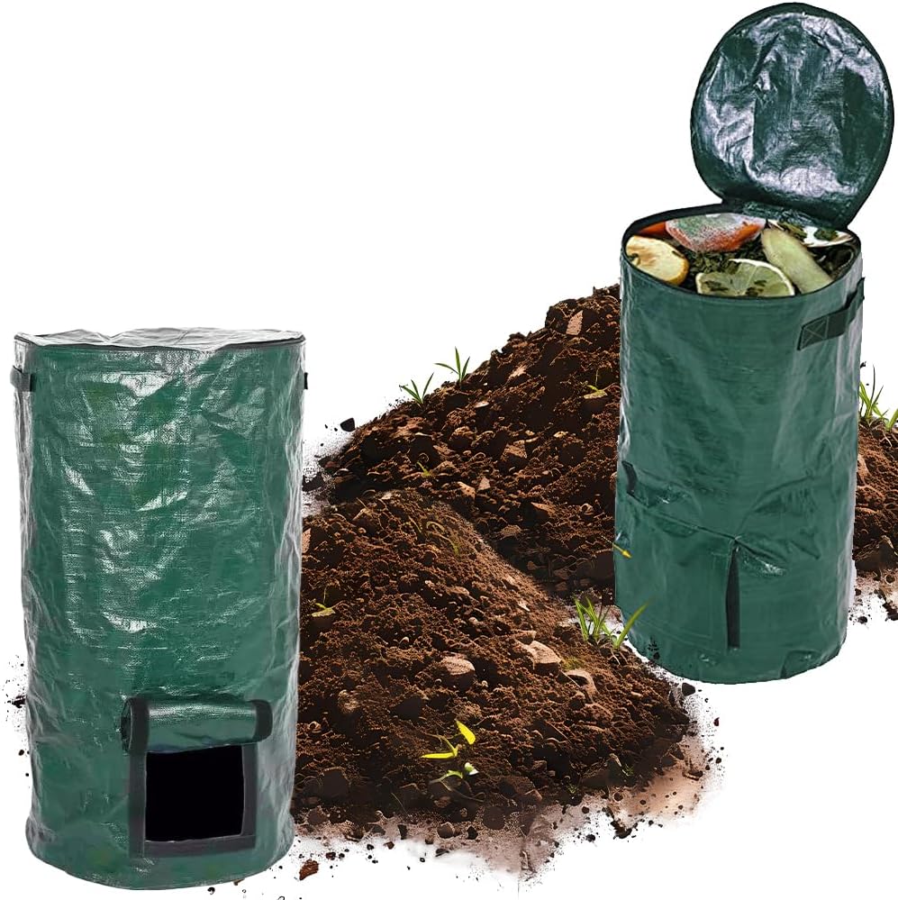Amazon.com : TAROTKIN 2 Pcs Collapsible Garden Compost Bin, Yard Waste ...