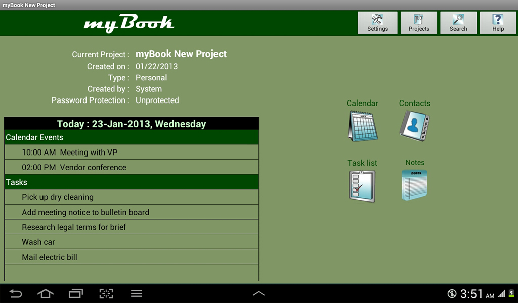 myBook Personal Organizer - App on Amazon Appstore