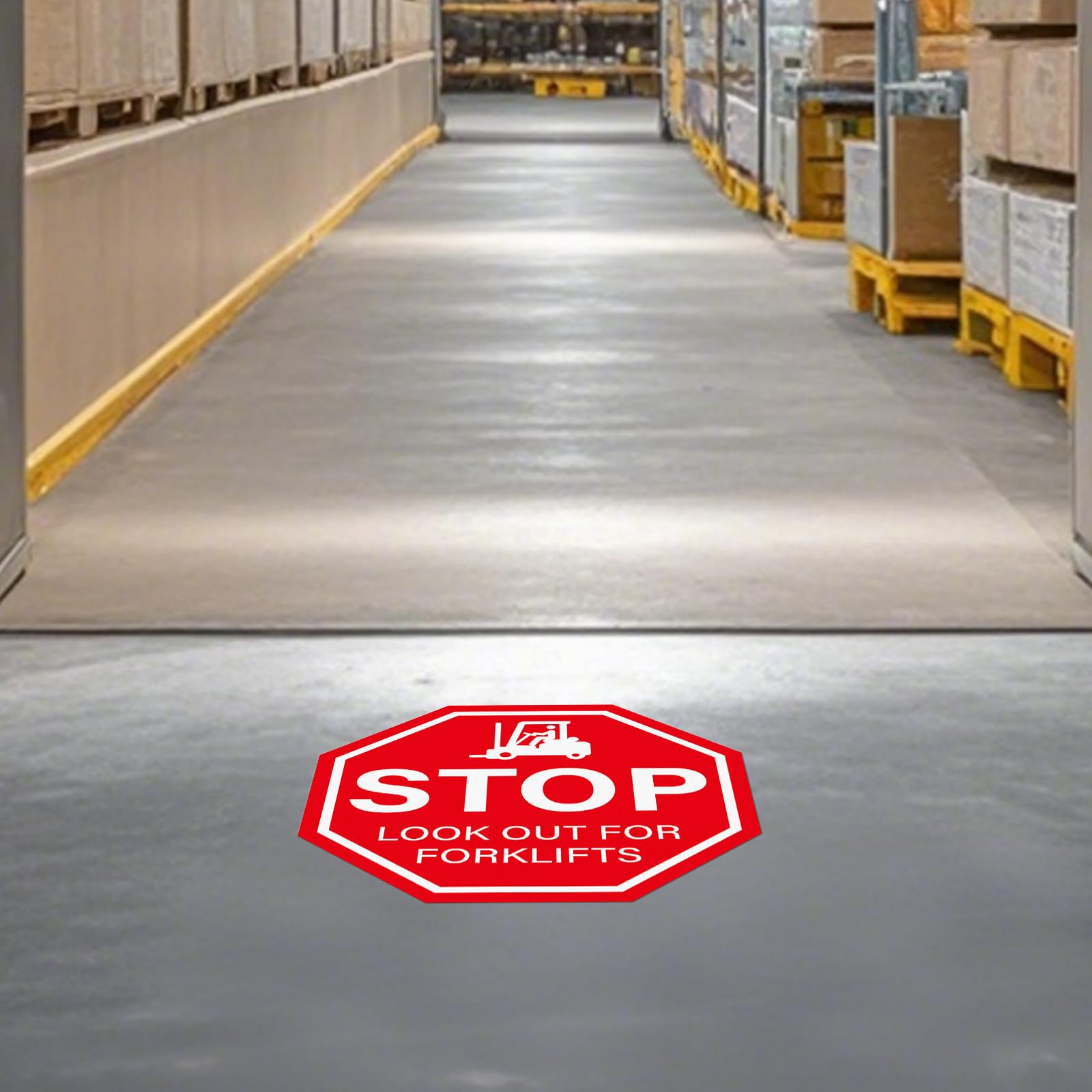 Snapklik.com : 5 Pack Stop Look Out For Forklift Traffic Sign 17 17 ...