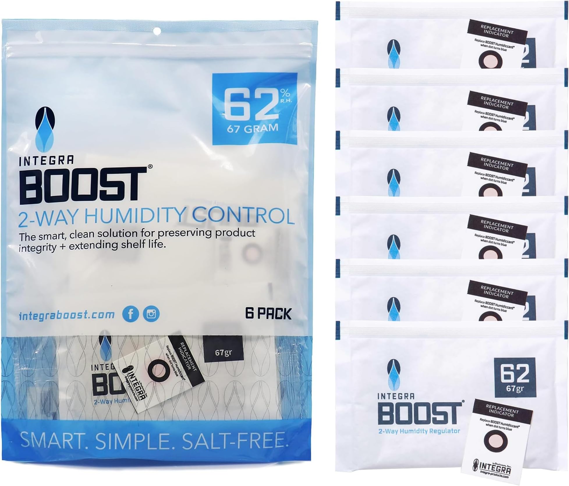 Amazon.com: Integra Boost Humidiccant 62% RH Humidity 2 WAY Control in ...