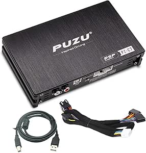 Amazon.co.jp: PUZU 4チャネル入力6チャネル出力車載オーディオDSPプロセッサ、ISO規格プラグアンドプレイハーネスケーブル付き : 車＆バイク