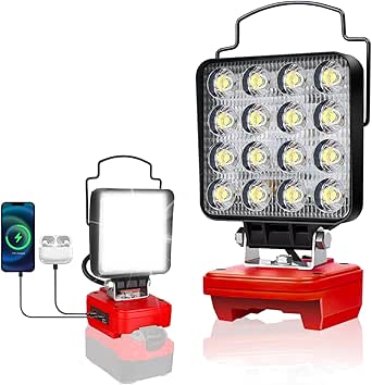 Cordless LED Flashlight for Craftsman V20 Battery, 48W LED Work Light ...