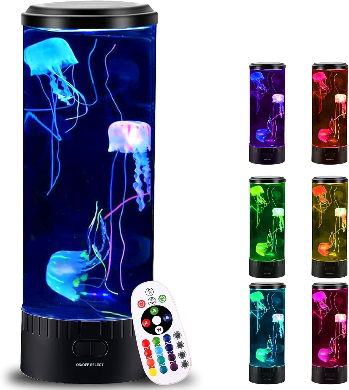 35cm Large Jellyfish Lamp with Remote Control, Aquarium Night Light ...