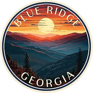 Amazon.com: Blue Ridge Georgia Design C Souvenir Decorative Flat Magnet ...