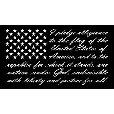 Amazon.com: American Flag Pledge of Allegiance Blue line Stripe Vinyl ...