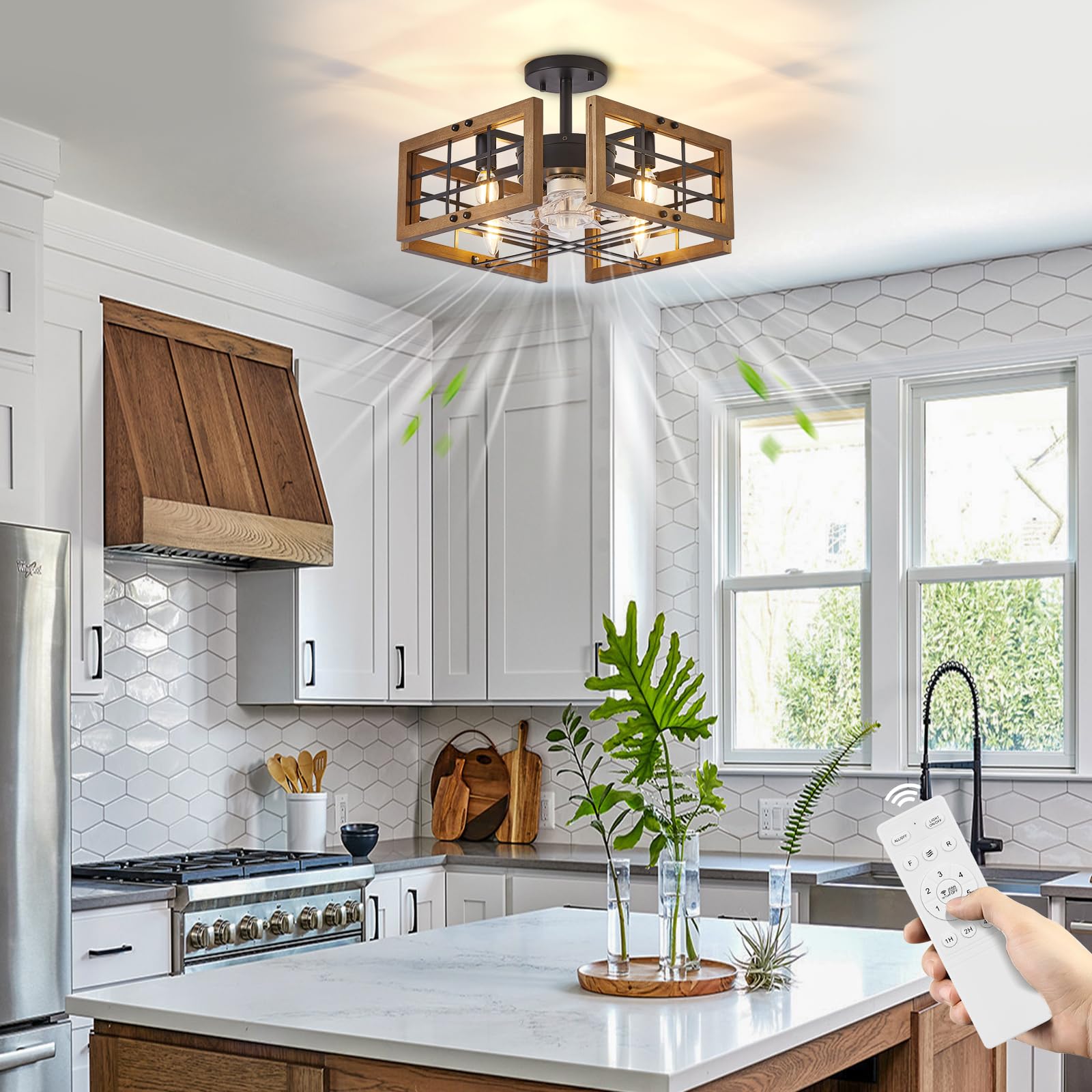 Fans With Lights Over Kitchen Stove Cooking Hob Lamp For Bright