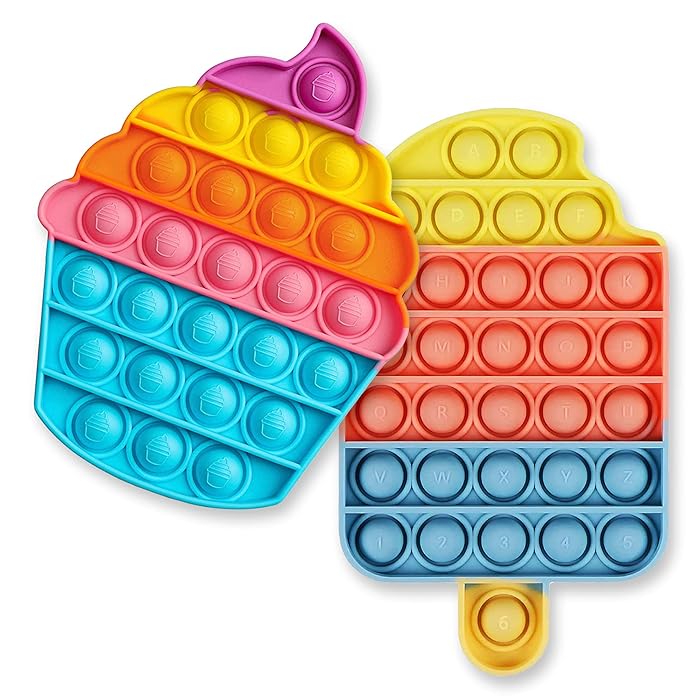 Buy Floverse Pop It Fidget Toys Set - 2 Pack Dimple Fidget Toy – Big ...