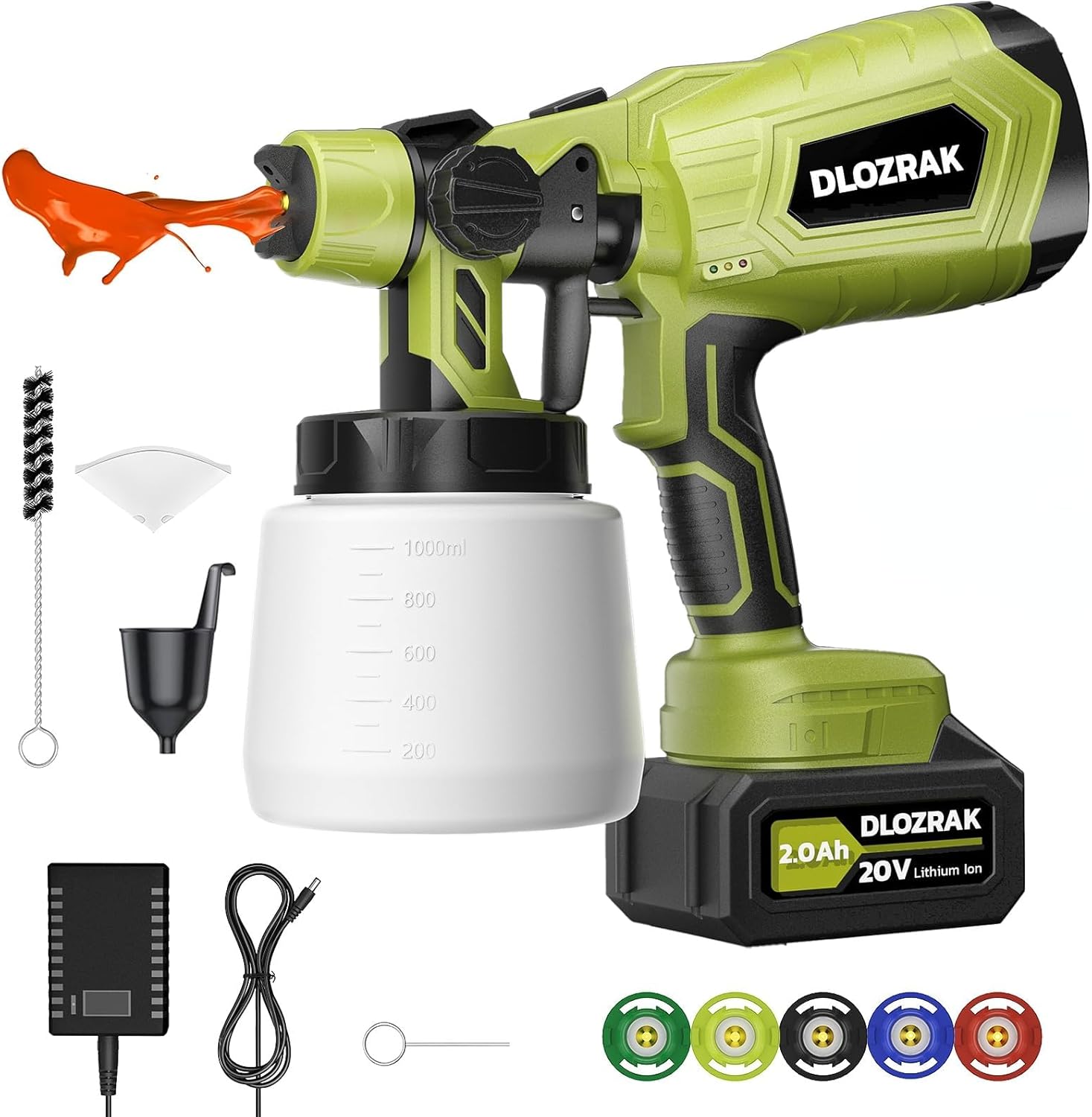 Paint Sprayer with Battery, Spray Paint Gun for Makita 18V Batteries ...