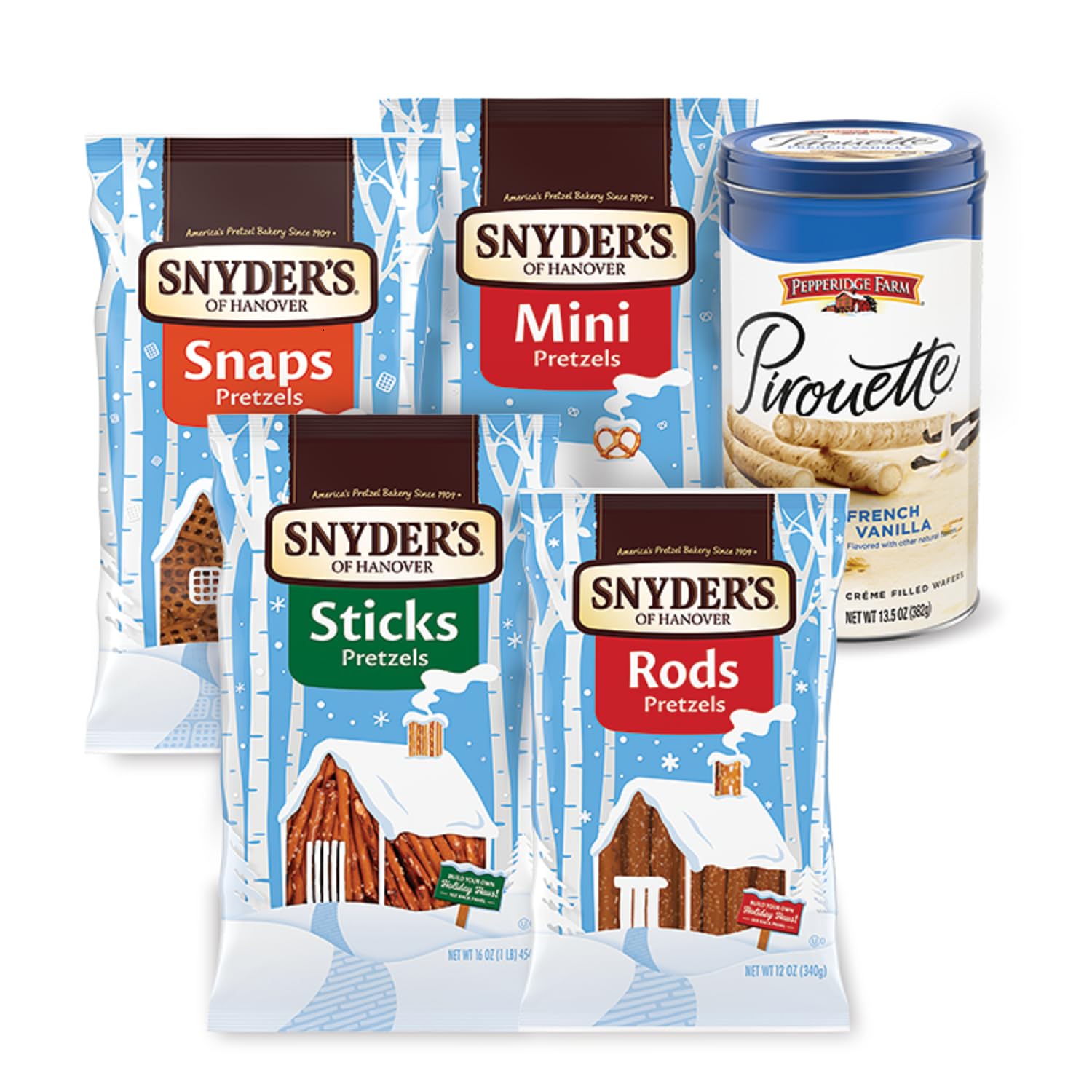 Amazon.com: Snyder's of Hanover Holiday Pretzel Cabin Bundle, Tasteful ...