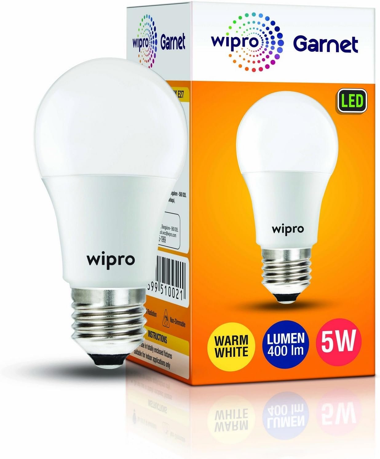 Buy wipro Garnet 14W LED Bulb for Home & Office |Warm White (2700K ...