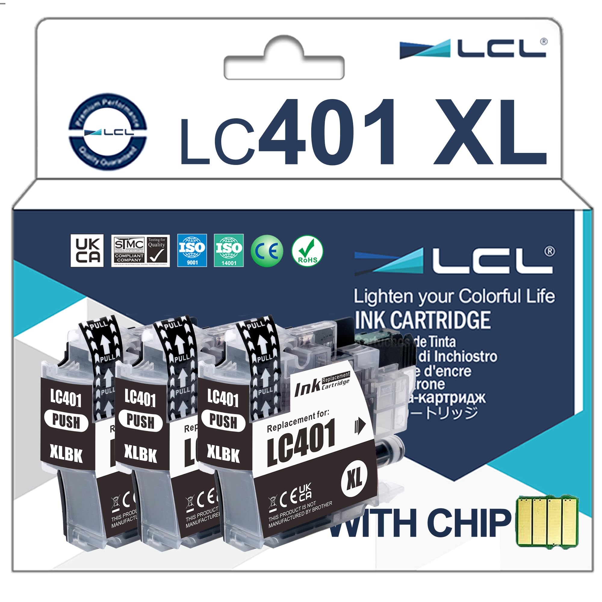 LCL LC401 LC401XL LC401BK LC401XLBK Black High Yield Ink Cartridge ...