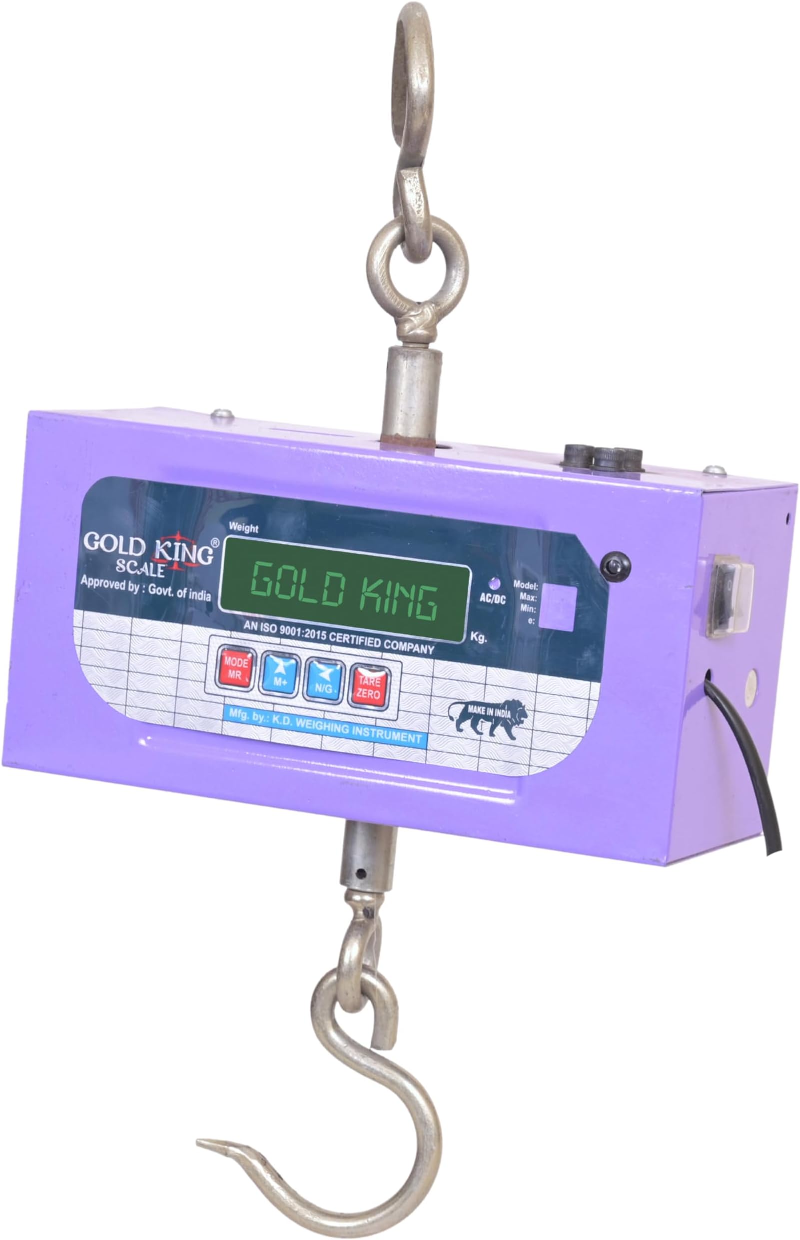 GOLD KING SCALE Portable Hanging Weighing Scale | Digital Multipurpose ...