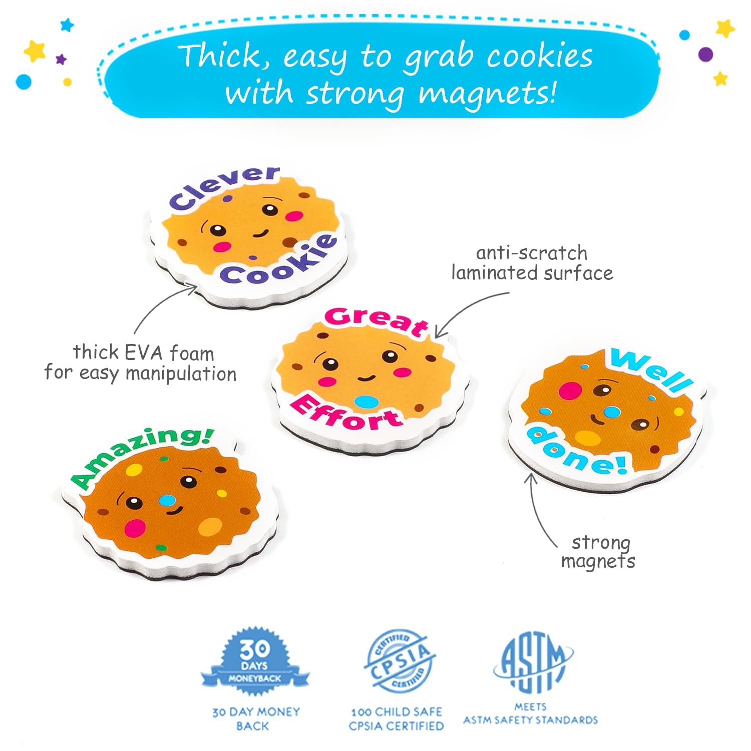 Snapklik.com : Simply Magic 50+5 PCS Magnetic Clever Cookies Rewards ...