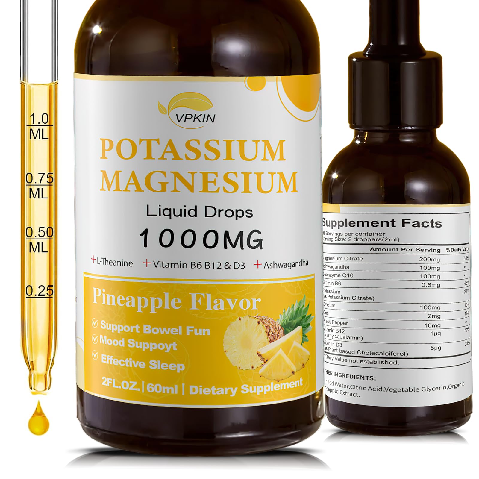 Amazon.com: Potassium Magnesium Citrate Supplement,Magnesium Liquid ...