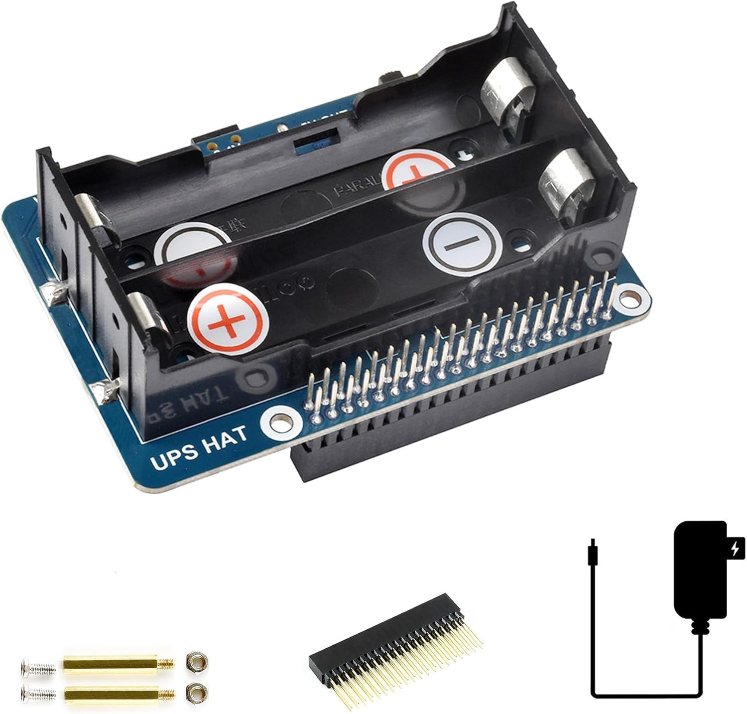 Amazon.com: Uninterruptible Power Supply UPS HAT for Raspberry Pi 4B/3B ...