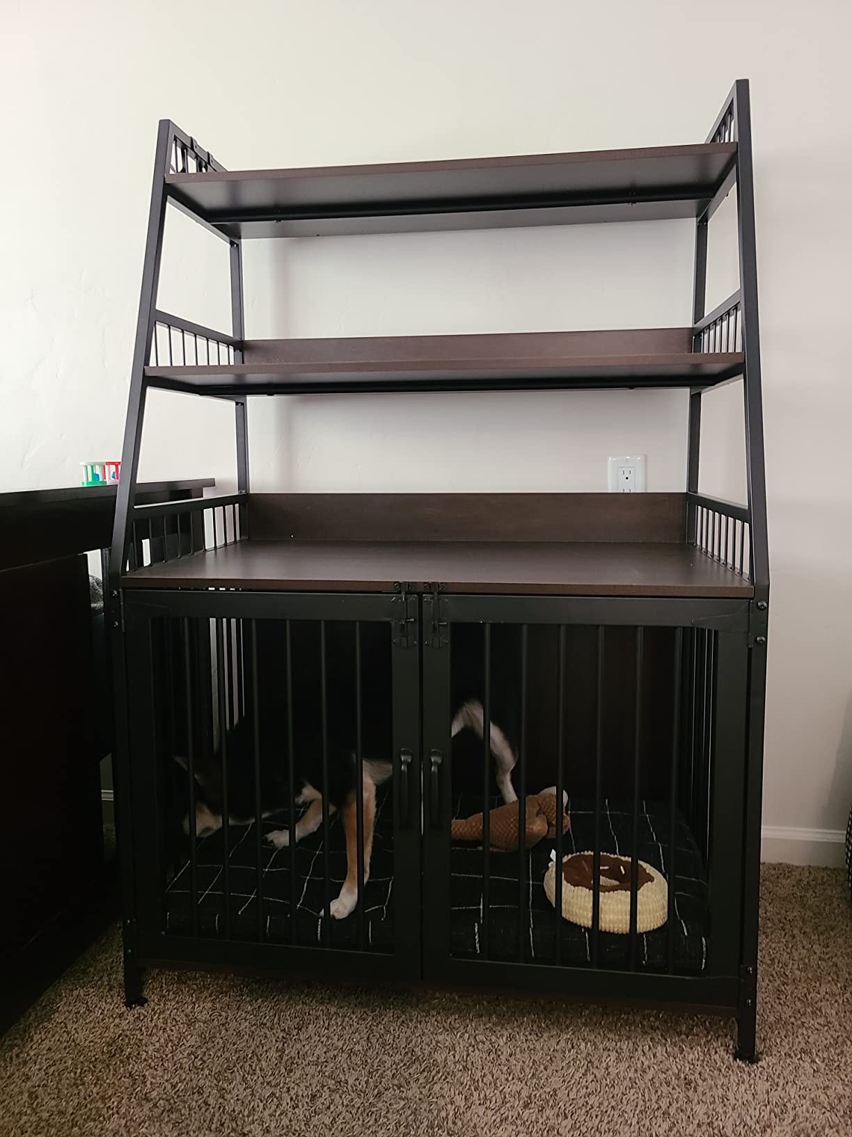 $30/mo - Finance GDLF Dog Crate with Shelf Furniture Style Dog Kennel ...