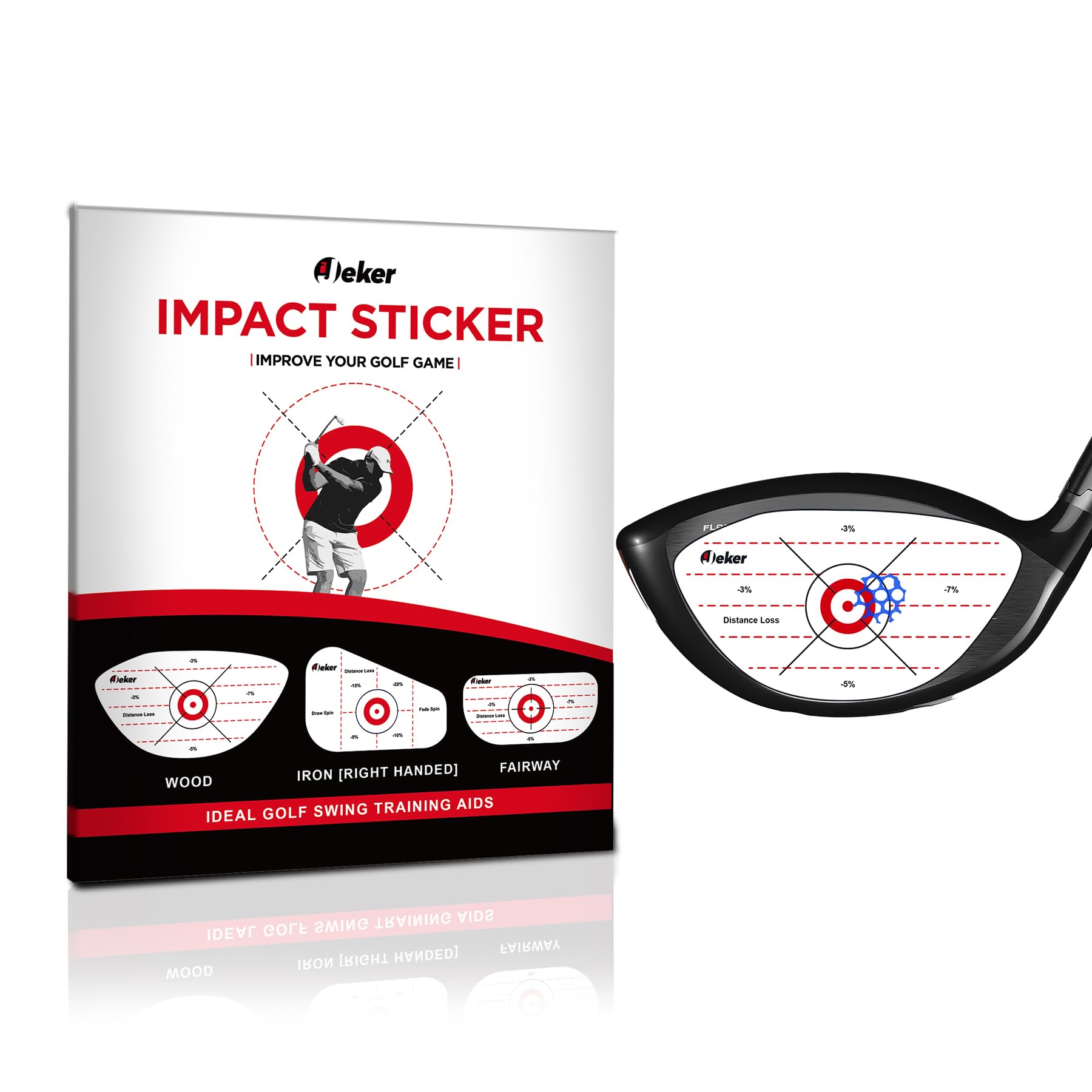 Snapklik.com : IJEKER Golf Impact Tape - High-Resolution Strike ...
