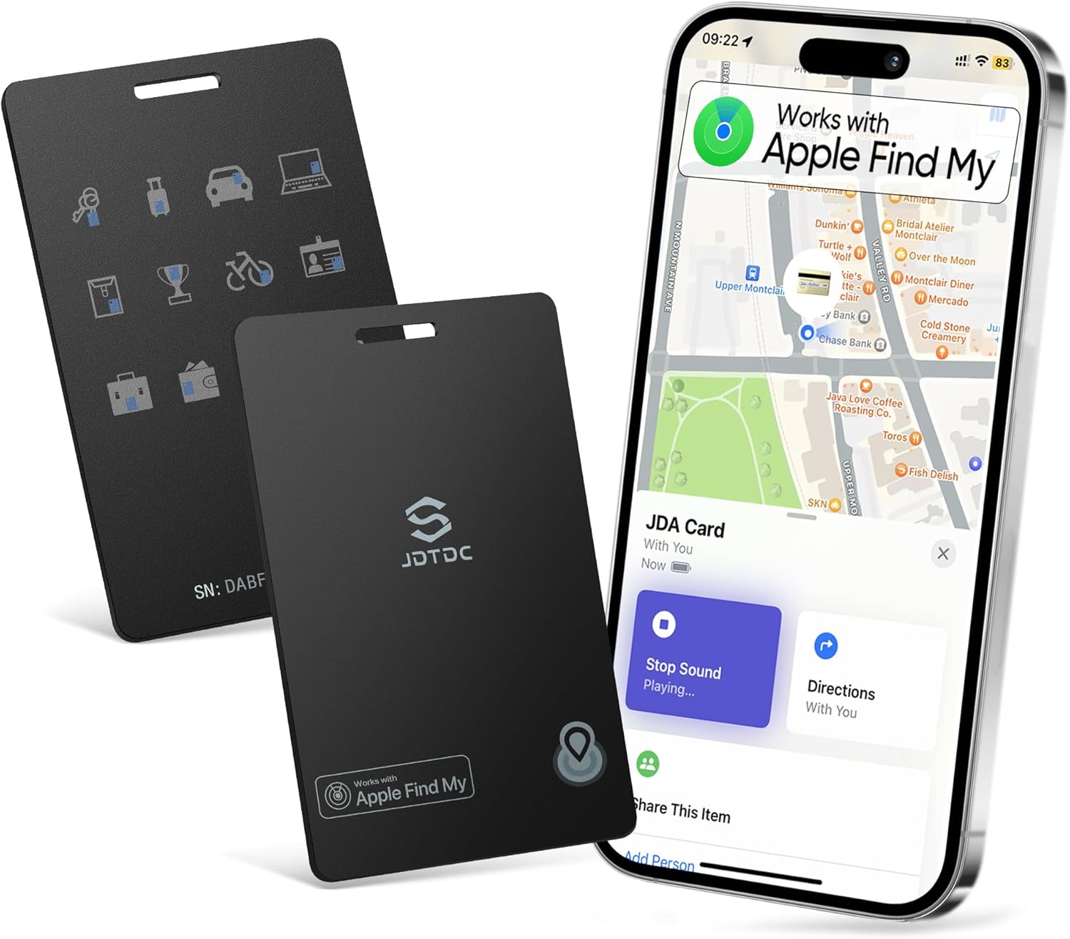 Amazon.com: Wallet-Tracker-Card, Apple MFi Certified Item-Finder Work ...