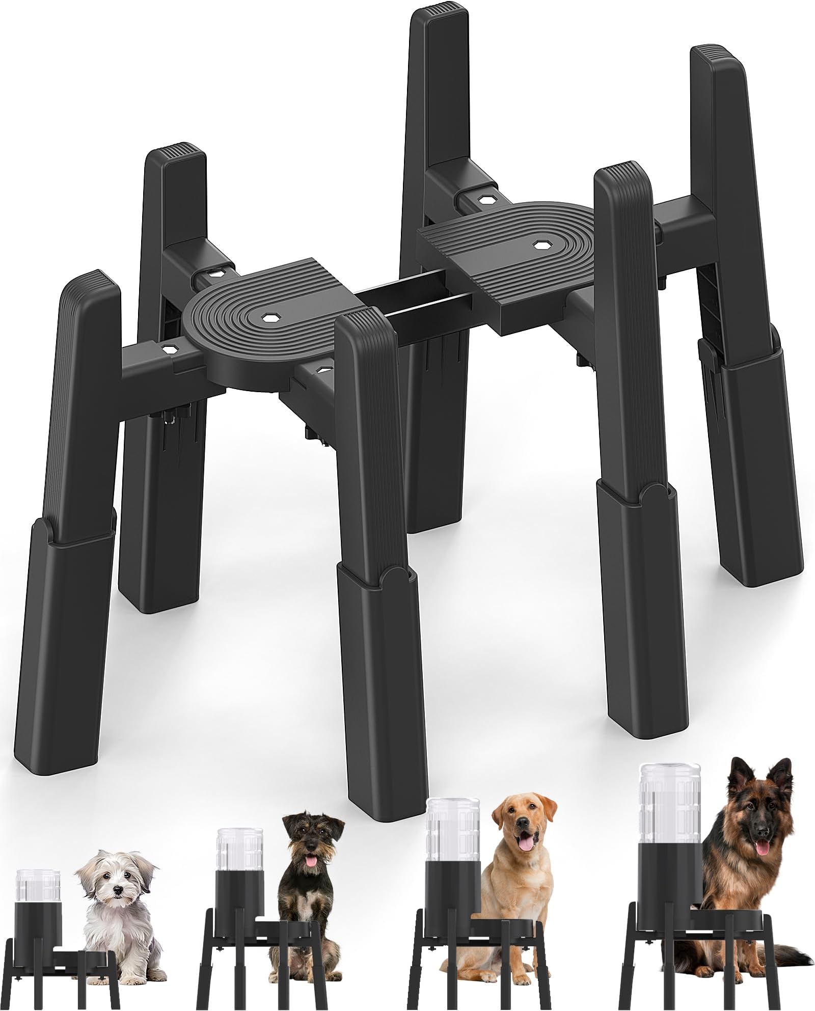Pet Supplies : Adjustable Height Pet Feeder Stand, Elevated Holder for ...