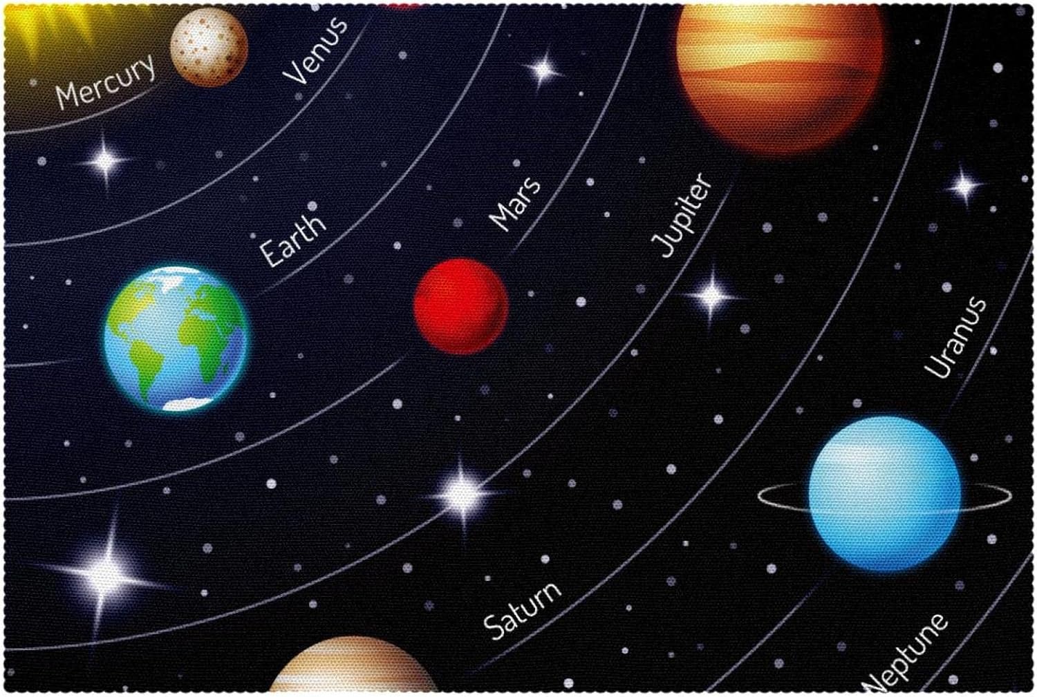 Amazon.com: Placemats Set of 6,Dining Table Placemats,Milky Way and ...
