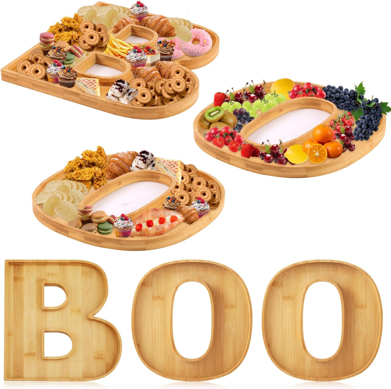 Amazon.com | PEUTIER 3pcs Halloween Charcuterie Board, BOO Halloween ...