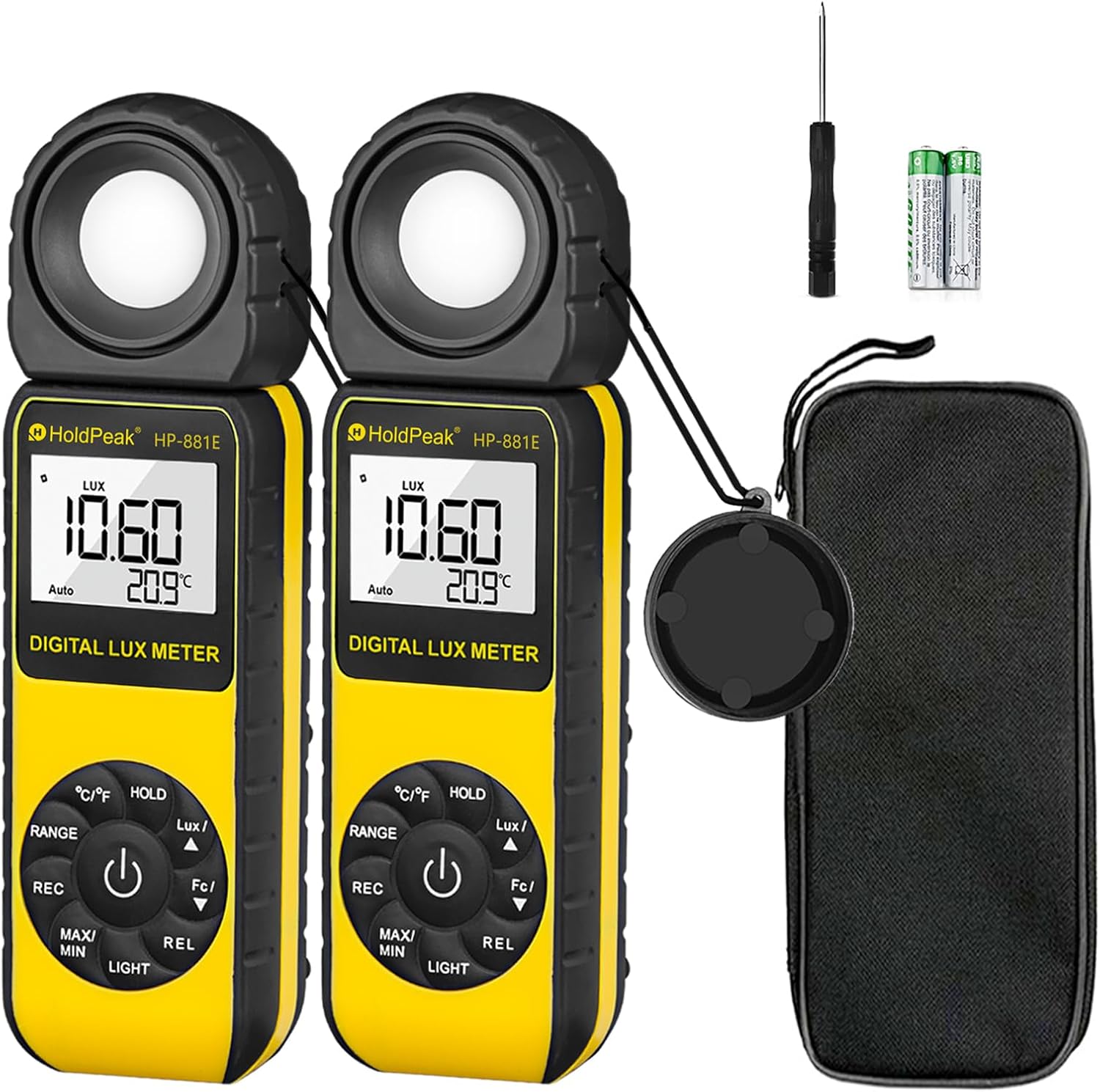 Amazon.com: Digital Light Meter (2PCS) - HOLDPEAK 881E Digital ...