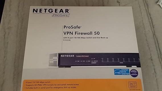 NETGEAR ProSafe VPN Firewall 50 FVS338 - Router - 8-port switch ...