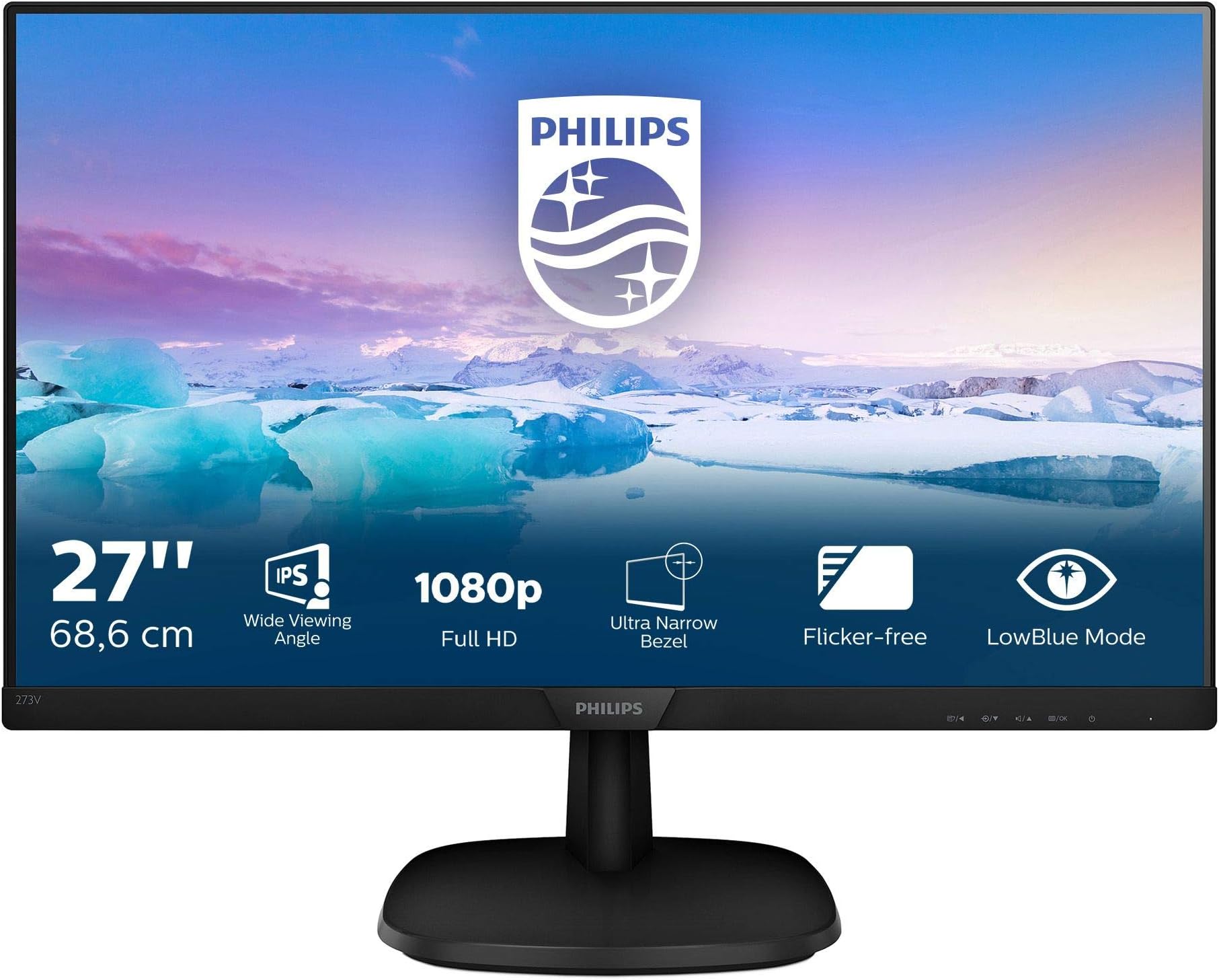 PHILIPS 273V7QDAB - 27 Inch FHD Monitor, 75Hz, 4ms, IPS, Speakers ...