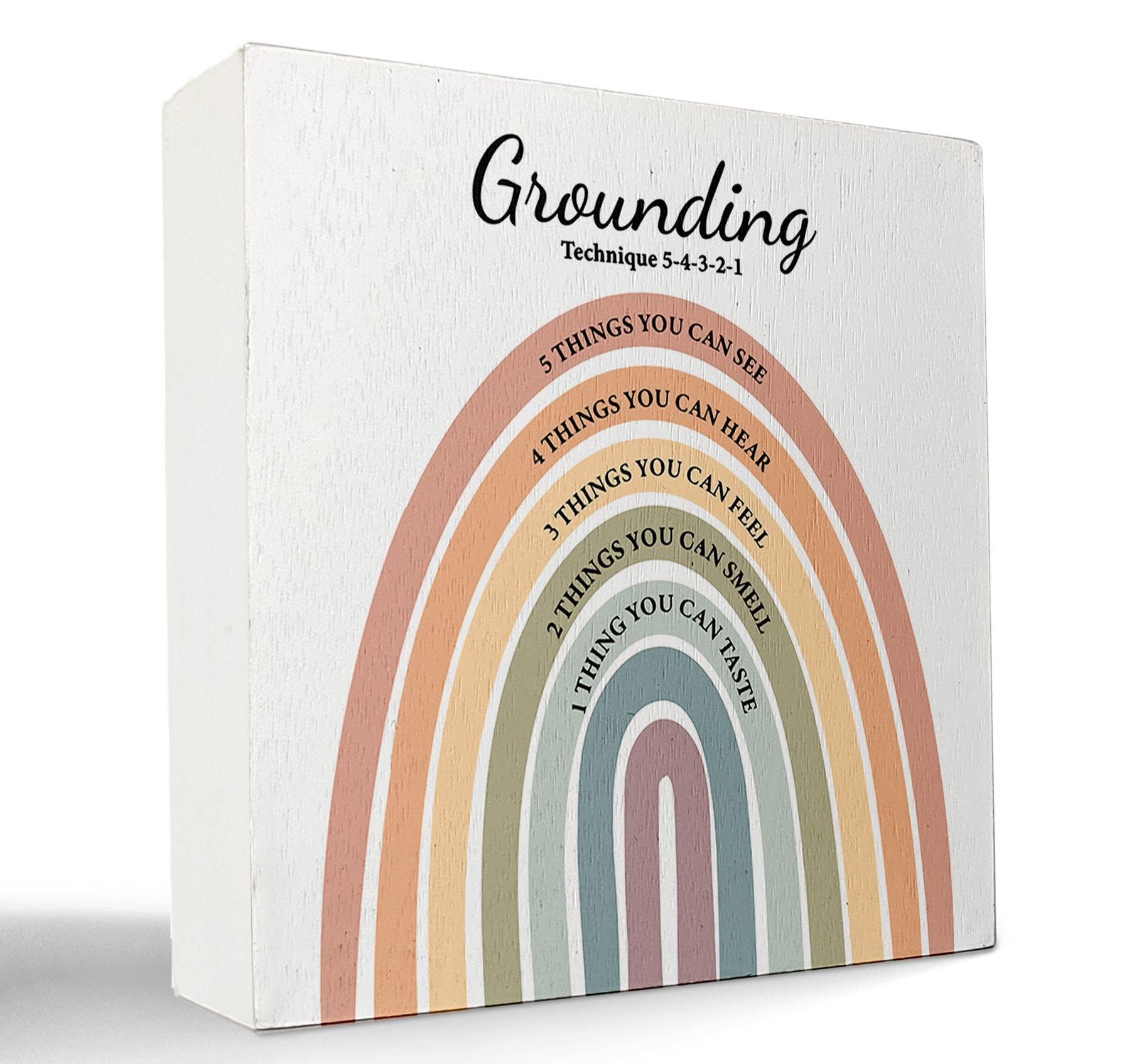 Amazon.com: kunlisa Grounding Techniques Mental Health Boho Rainbow ...