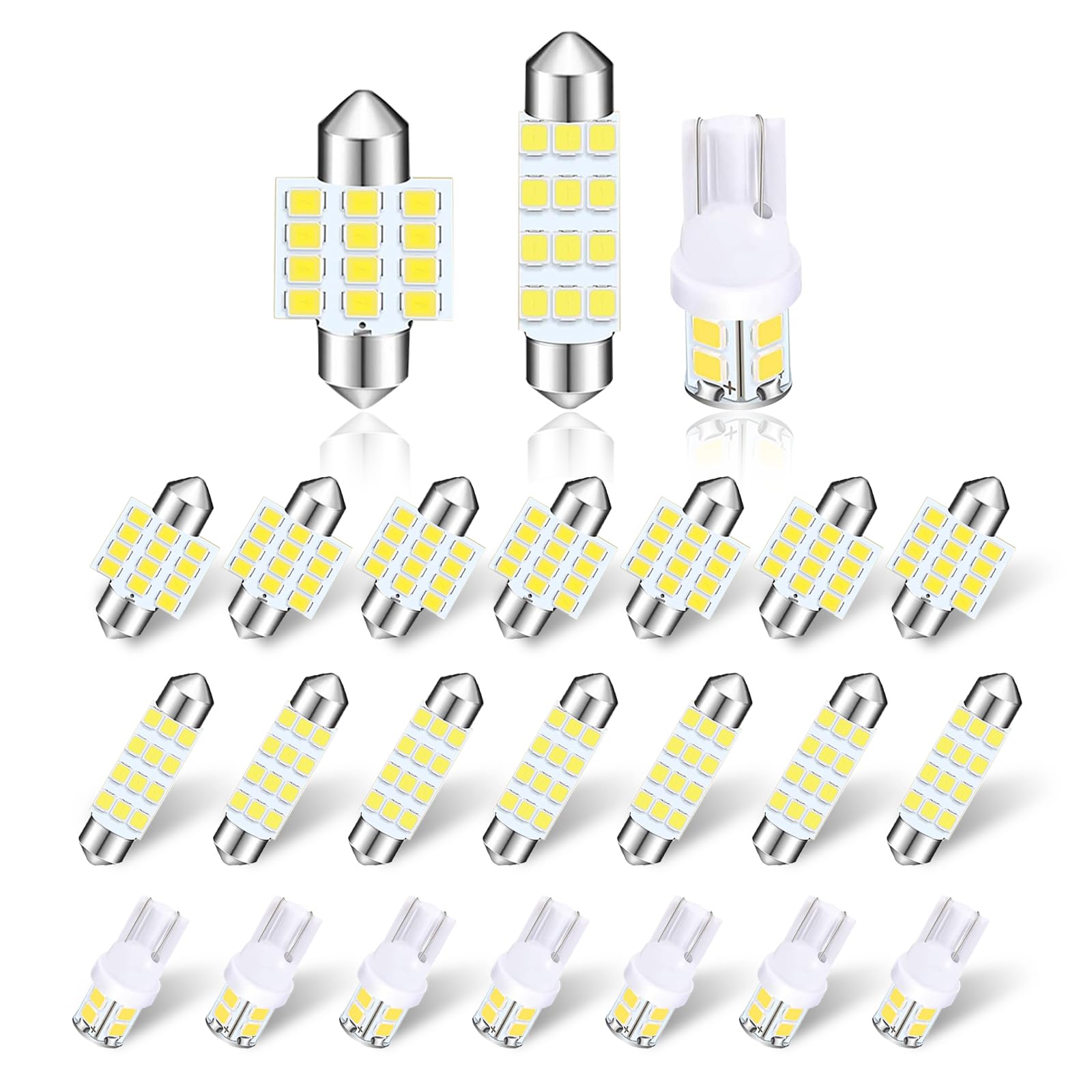 Amazon.com: 24PCS Car LED Bulb, Car LED Lights Combination Bulb Kit ...