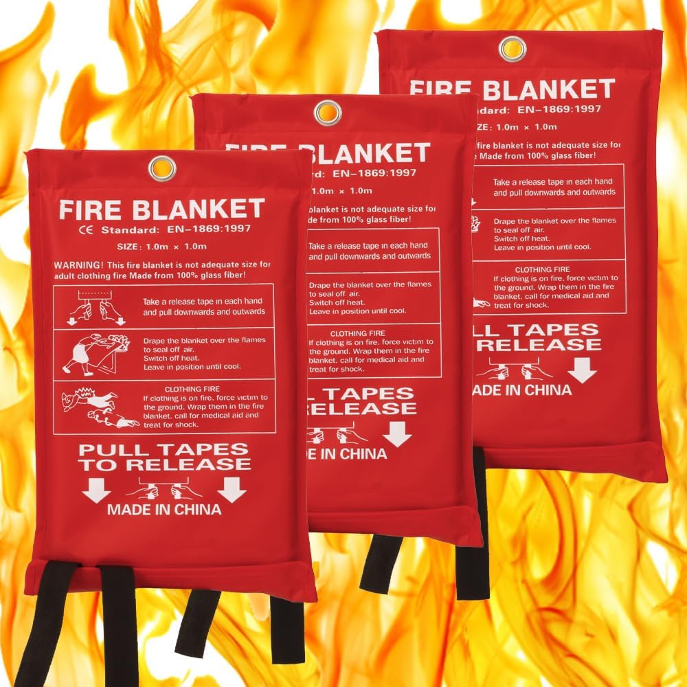 Amazon.com: Prepared Hero Extra Large Emergency Fire Blanket - 1 Pack ...