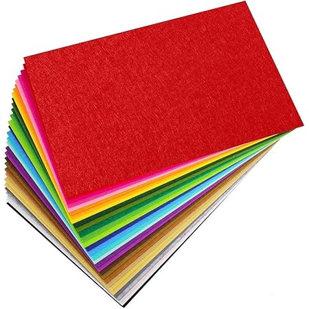 Lakeer A4 Felt Sheets 29.7cm X 21cm Set 10 Colors Felt Sheets Stiff ...