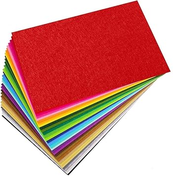 Lakeer A4 Felt Sheets 29.7Cm X 21Cm Set 10 Stiff Fabric Hard Squares ...
