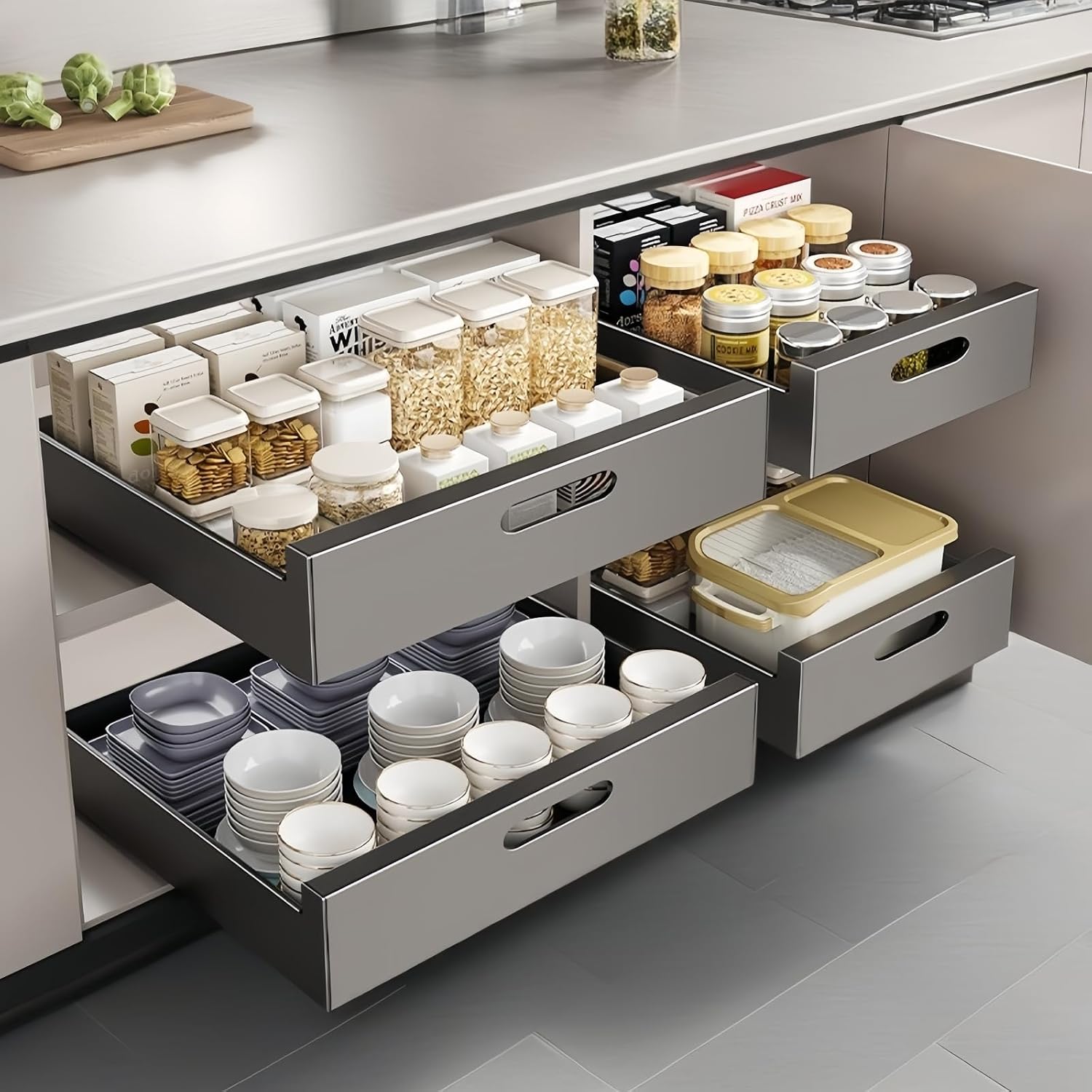 ZHILIN5A Pull out Cabinet Organizer, 30cm/11.8in Wide,43cm/17in Deep ...