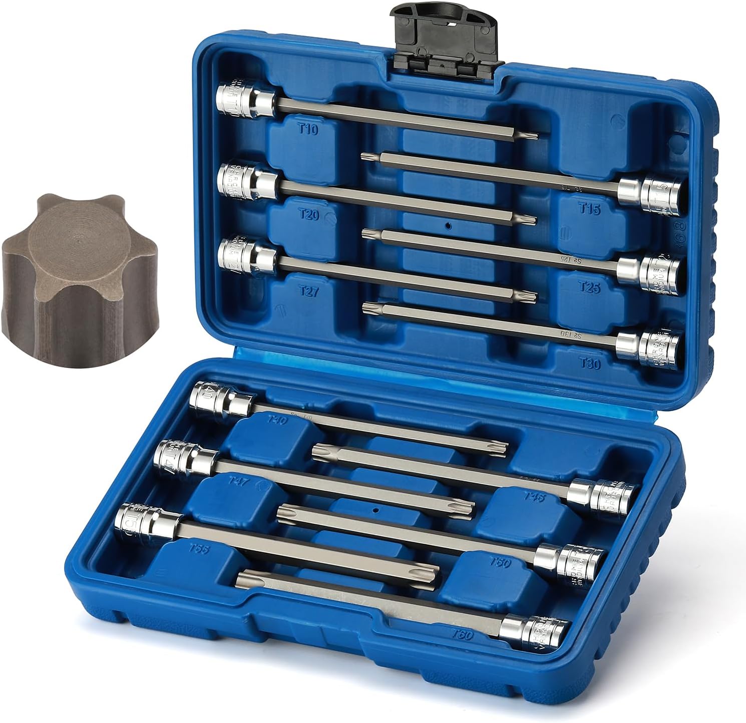 Mayouko 12PCS 3/8" Drive Extra Long Torx Bit Socket Set, T10-T60, 5.9 ...