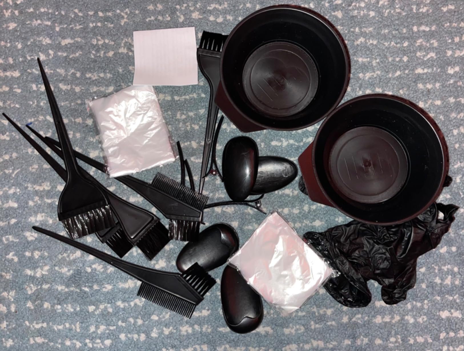 26 Pcs Plastic Hair Dye Kit, DIY Hair Colouring Tools with Bowl, Ear ...